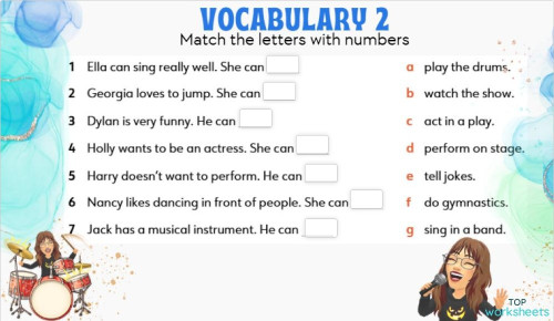 Talent show_Unit 2. Interactive worksheet | TopWorksheets