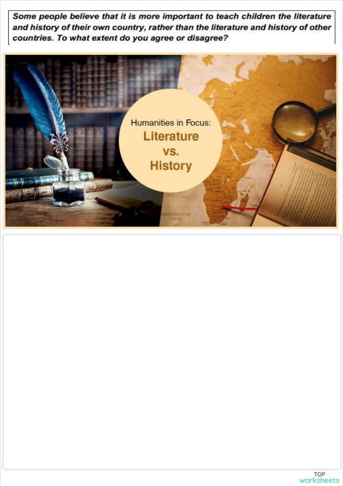 ESSAY 47 – LITERATURE AND HISTORY (BASIC). Interactive worksheet ...