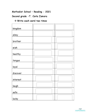 spelling test practice. Interactive worksheet | TopWorksheets