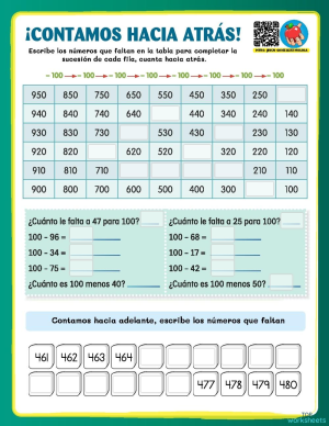 ¡Contamos hacia atrás!. Ficha interactiva | TopWorksheets