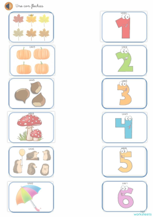 Relación de números y cantidad. Ficha interactiva | TopWorksheets
