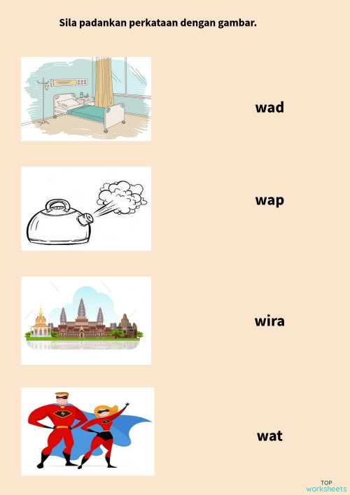 konsonan wa. Interactive worksheet | TopWorksheets