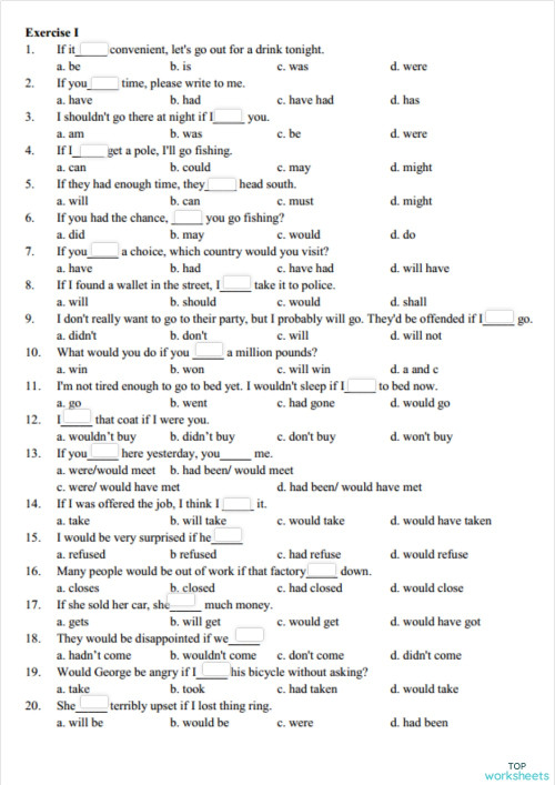 MIXED CONDITIONALS 02. Interactive worksheet | TopWorksheets
