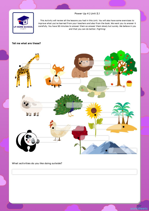 Power Up 4 | Unit 2.1. Interactive worksheet | TopWorksheets