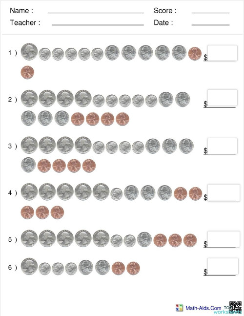 Counting Money - Bills. Interactive worksheet | TopWorksheets