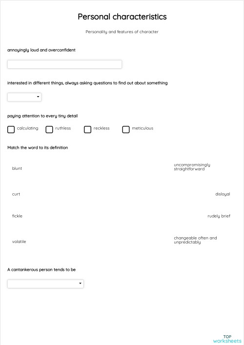 AFTER SCHOOL CLUBS. Interactive worksheet | TopWorksheets