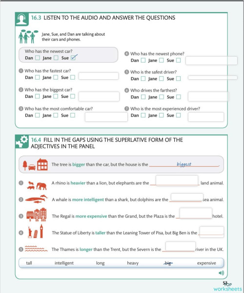 Talking about extremes 4. Interactive worksheet | TopWorksheets