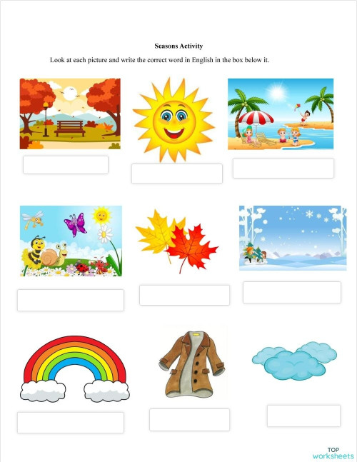 Season Activity. Interactive worksheet | TopWorksheets