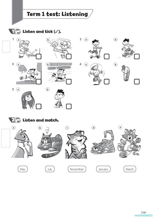 3A Listening. Interactive worksheet | TopWorksheets