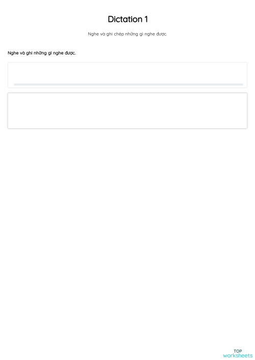 Dictation 1. Interactive worksheet | TopWorksheets