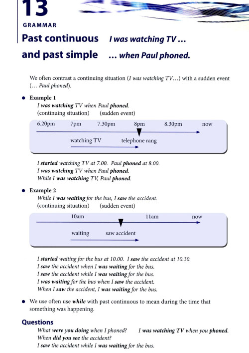 Past Continuous Interactive Worksheet Topworksheets - Iran Smarts