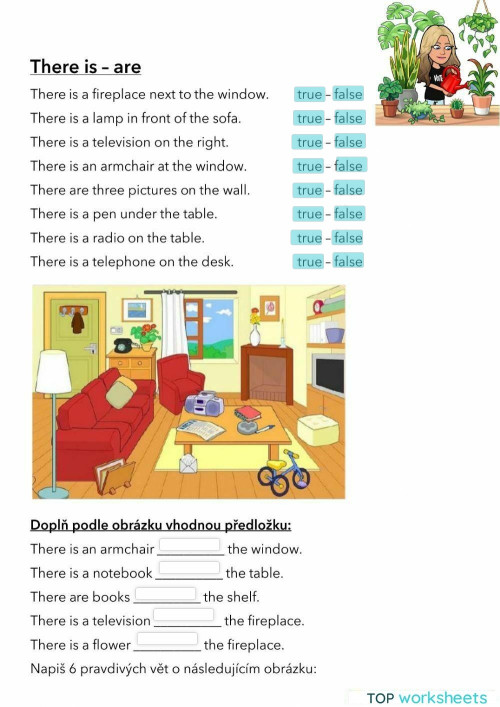 There is are. Interactive worksheet | TopWorksheets