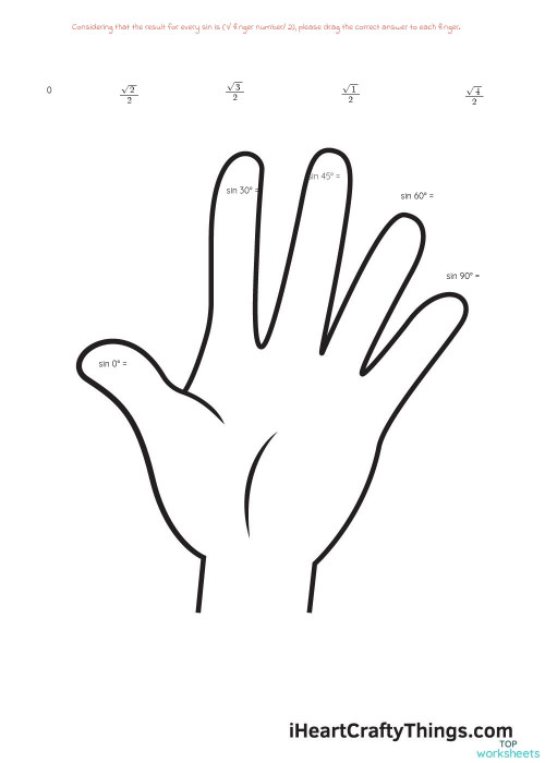 Trigonometry sin. Interactive worksheet | TopWorksheets