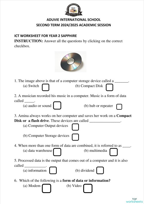 ICT: interactive worksheets and online exercises | TopWorksheets