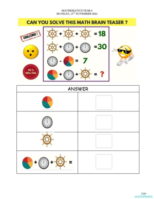 Mathematics Year 6 15 Nov 2021. Interactive worksheet | TopWorksheets