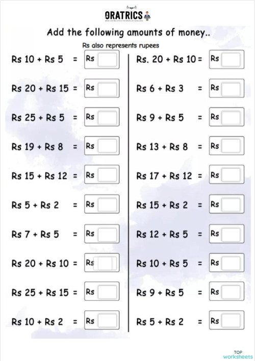 Add the money EE. Interactive worksheet | TopWorksheets