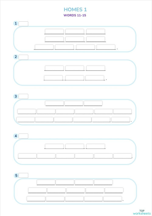 Homes 1 dictation 3. Interactive worksheet | TopWorksheets