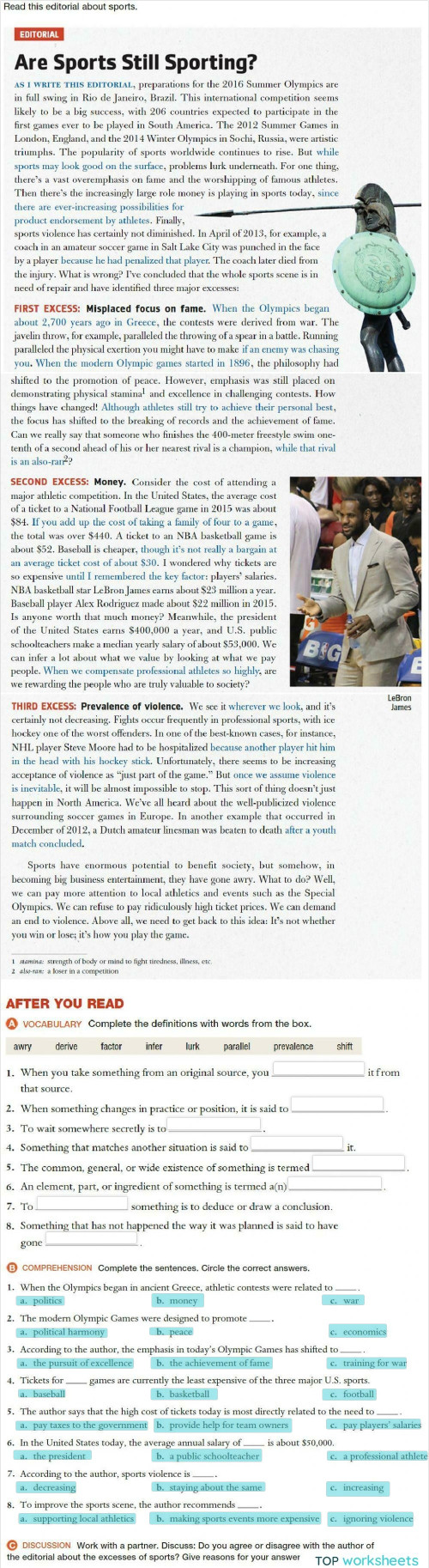 Ag03 unit 17 reading. Interactive worksheet | TopWorksheets