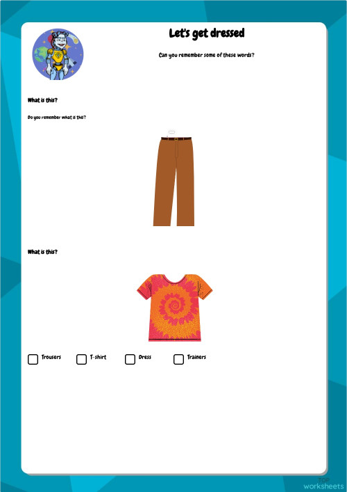 Let's get dressed. Interactive worksheet | TopWorksheets