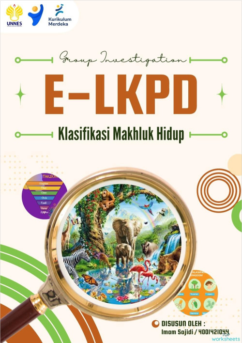 E-LKPD Klasifikasi Makhluk Hidup_Imam Sajidi. Interactive worksheet | TopWorksheets