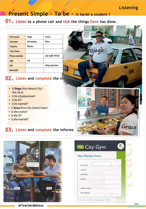 PRESENT SIMPLE - To Be - Where are you from ? - Listening - TM0174 ...