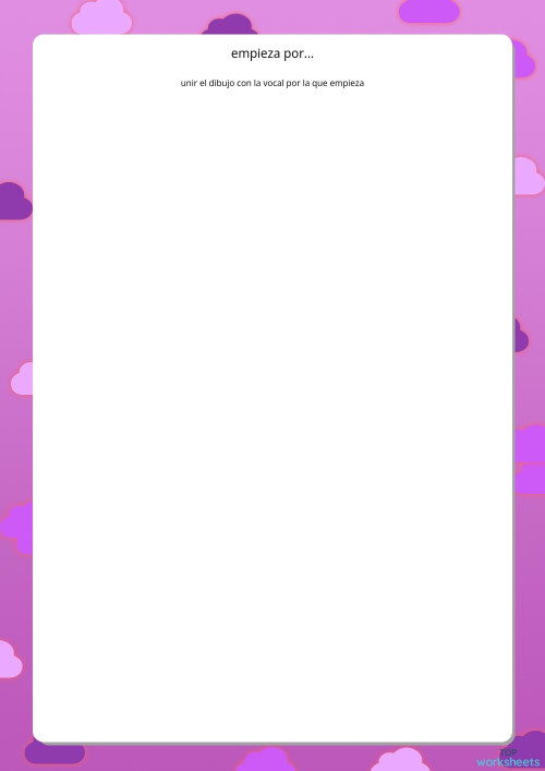 empieza por.... Ficha interactiva | TopWorksheets