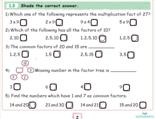 Math: interactive worksheets and online exercises | TopWorksheets