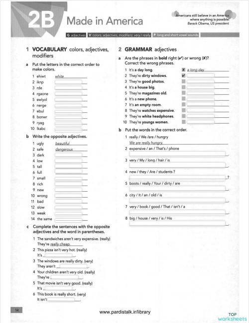 AEF1_2B_WB. Interactive worksheet | TopWorksheets
