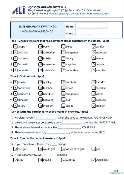 Possessive 's, whose. Interactive worksheet | TopWorksheets