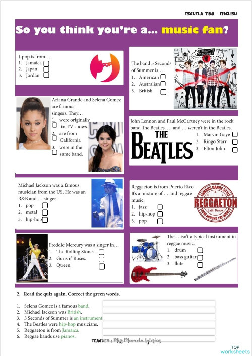Unit 1 - 03 - Reading. Interactive worksheet | TopWorksheets