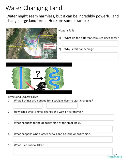 Water and Land. Interactive worksheet | TopWorksheets