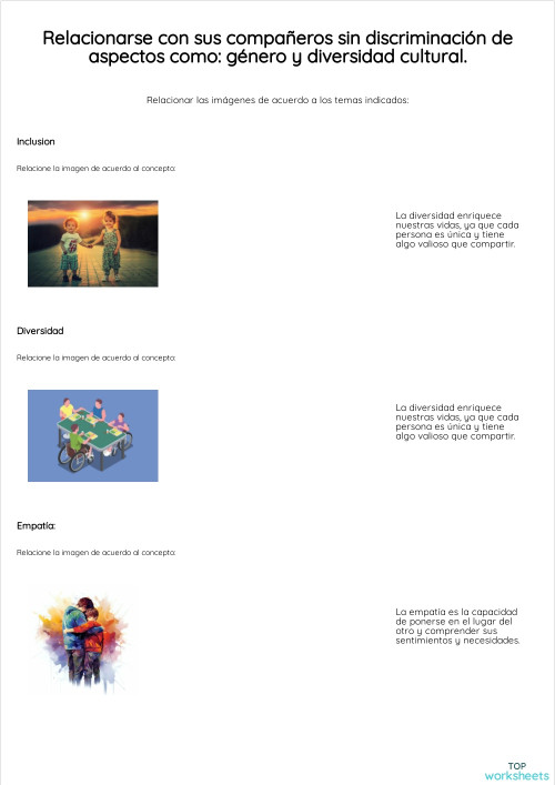 Fichas interactivas y ejercicios online en español | TopWorksheets