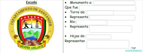 Escudo de Santander. Ficha interactiva | TopWorksheets