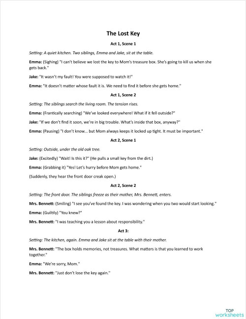 Analyze how a playwright structures a play through acts and scenes ...