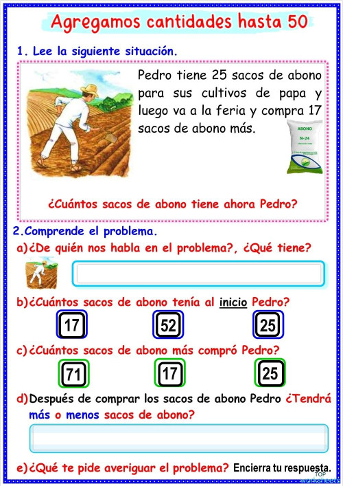 Sumas con canje. Ficha interactiva | TopWorksheets