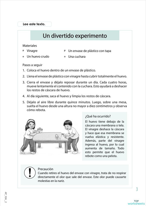 prueba modelo tipo ece-lectura 4to grado. Ficha interactiva | TopWorksheets