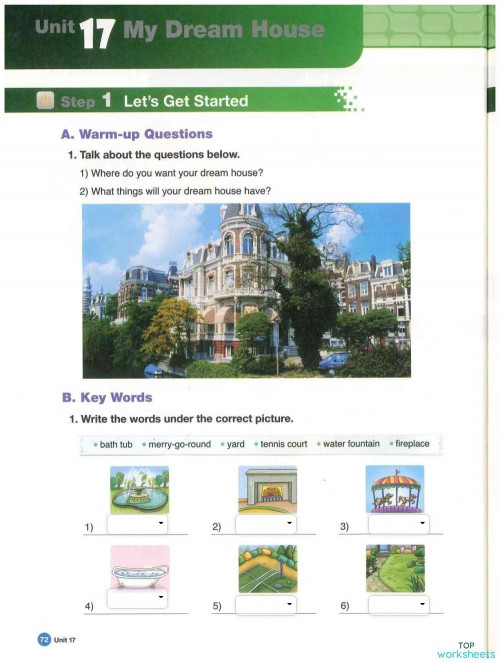 Step by step listening 3 (unit 17 My dream house). Bài tập tương tác ...
