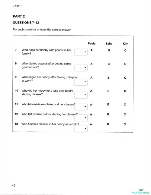 READING PRACTICE: FINAL. Interactive worksheet | TopWorksheets