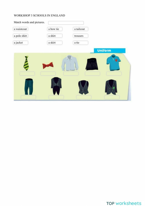 Workshop 3 schools in england. Interactive worksheet | TopWorksheets