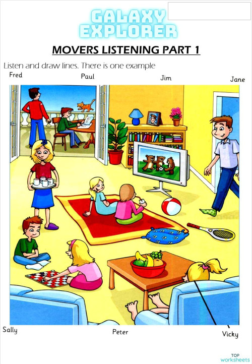 Listening practise 25. Interactive worksheet | TopWorksheets