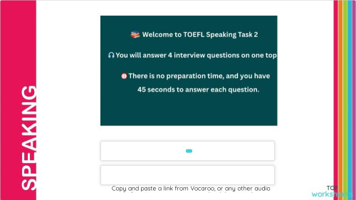 Speaking - Task 2. Interactive worksheet | TopWorksheets