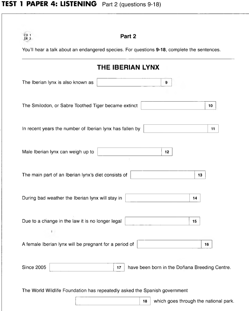 TEST 1 LISTENING. Interactive worksheet | TopWorksheets