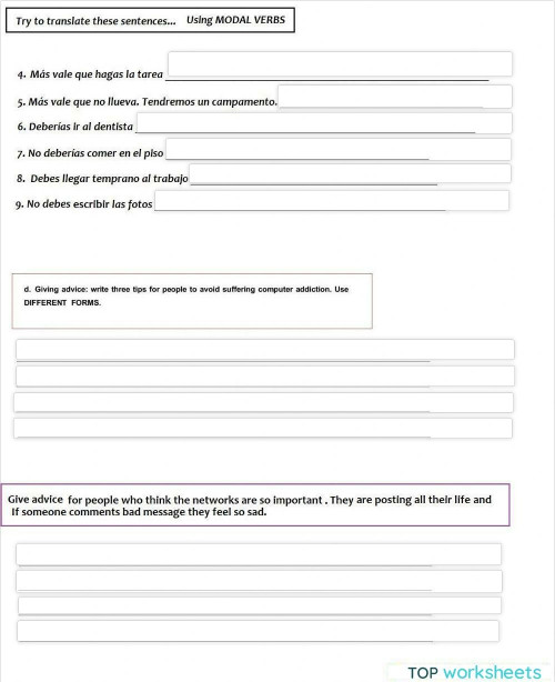 Modal Verbs. Interactive worksheet | TopWorksheets