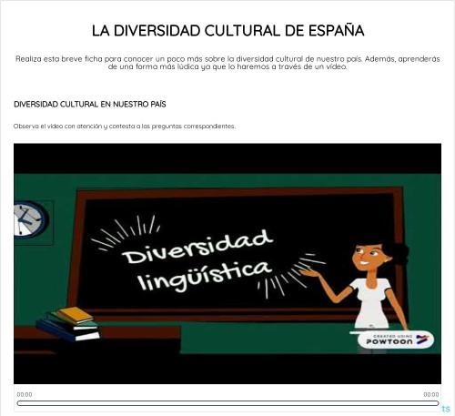 LA DIVERSIDAD CULTURAL DE ESPAÑA. Ficha interactiva | TopWorksheets