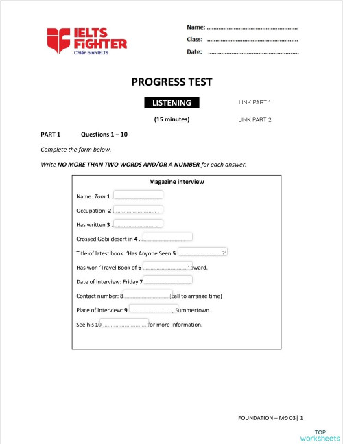 Interactive worksheets and online exercises in english | TopWorksheets