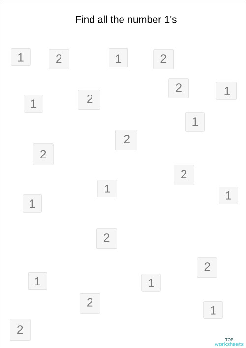 Find the numbers. Interactive worksheet | TopWorksheets