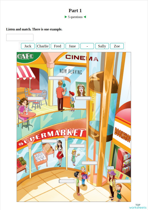 Listening A2. Interactive worksheet | TopWorksheets