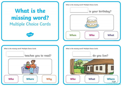 what is the missing question word. Interactive worksheet | TopWorksheets