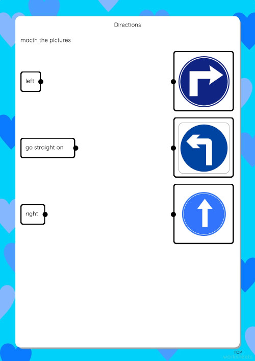 Directions. Interactive worksheet | TopWorksheets