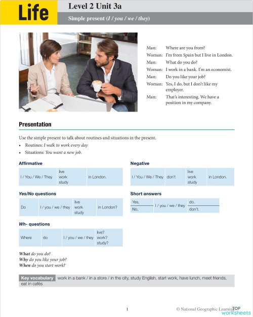 NEO - Life 2 - Unit 3A Grammar worksheets. Interactive worksheet ...